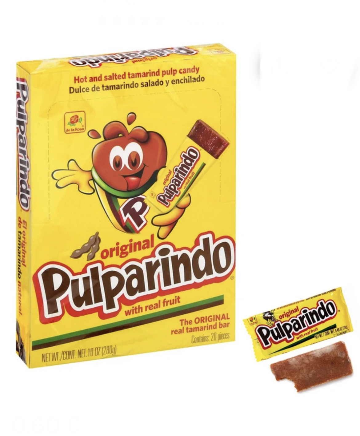 Pulparindo Original with real fruit-Dulce de tamarindo salado y ...