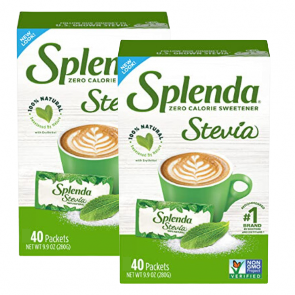 Splenda Stevia Zero Calorías (40 paquetes) - Pack 2 - WONDER MARKET