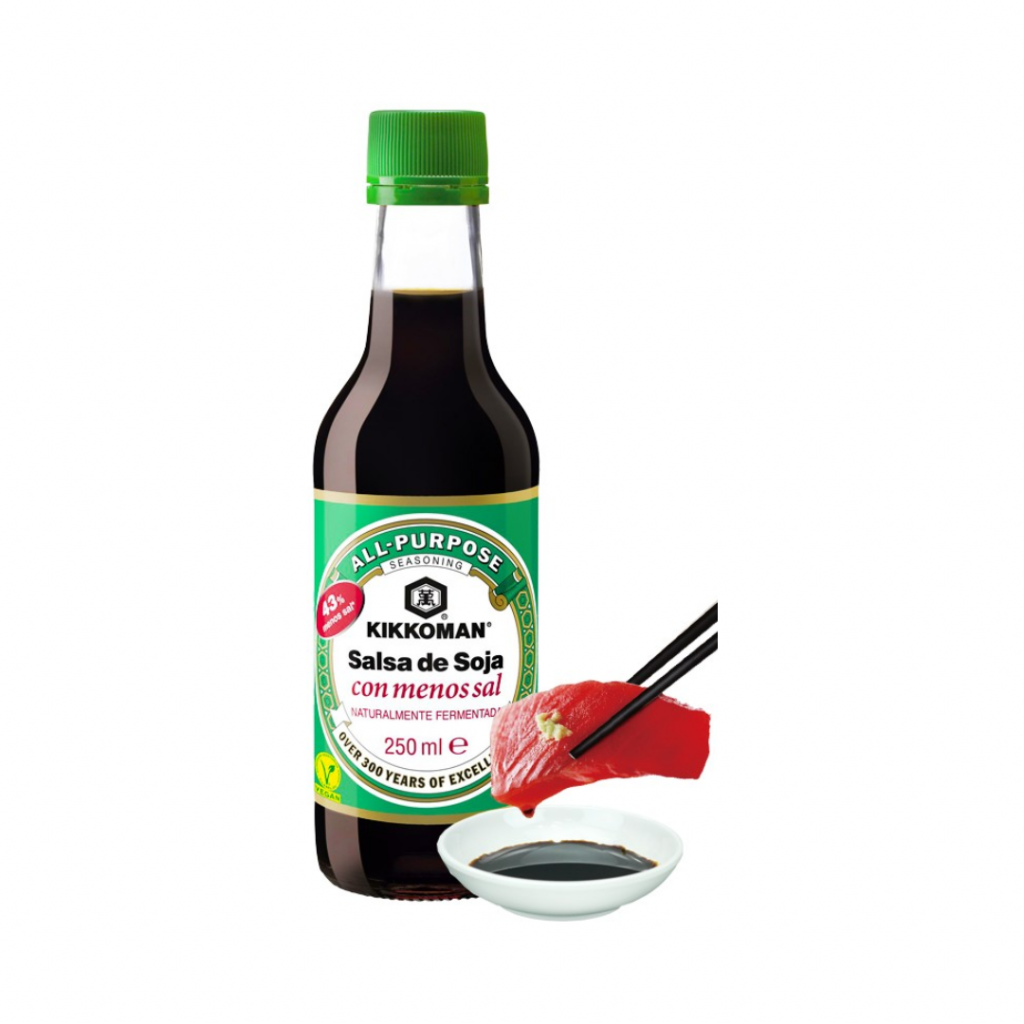 Kikkoman Salsa de Soja con Menos Sal 250g - WONDER MARKET